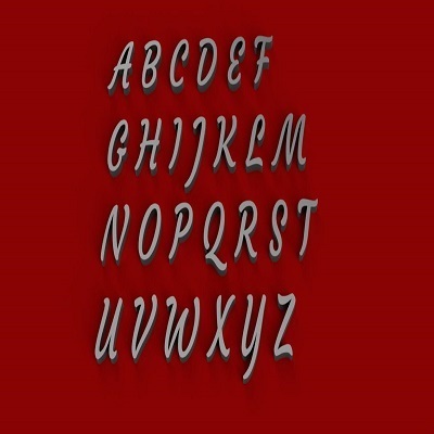 3D file COURGETTE uppercase 3D letters STL file 📁 ・3D print object to ...