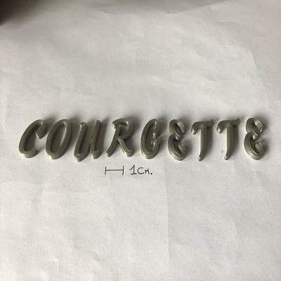 3D file COURGETTE uppercase 3D letters STL file 📁 ・3D print object to ...