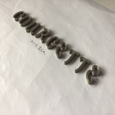 3D file COURGETTE uppercase 3D letters STL file 📁 ・3D print object to ...