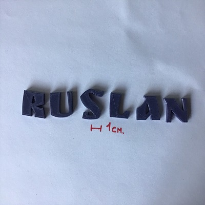 3D file RUSLAN 3D letters STL file 📁 ・Template to download and 3D print ...
