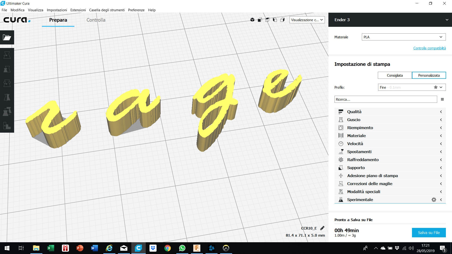 3D file RAGE ITALIC font lowercase 3D letters STL file 📁 ・3D printable ...