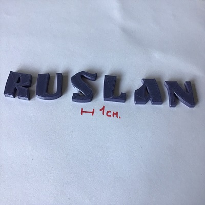 3D file RUSLAN 3D letters STL file 📁 ・Template to download and 3D print ...