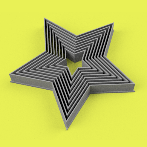 STL file Stars Cookie Cutter (5 pointed star) - 8 sizes 🌃 ・3D printing ...