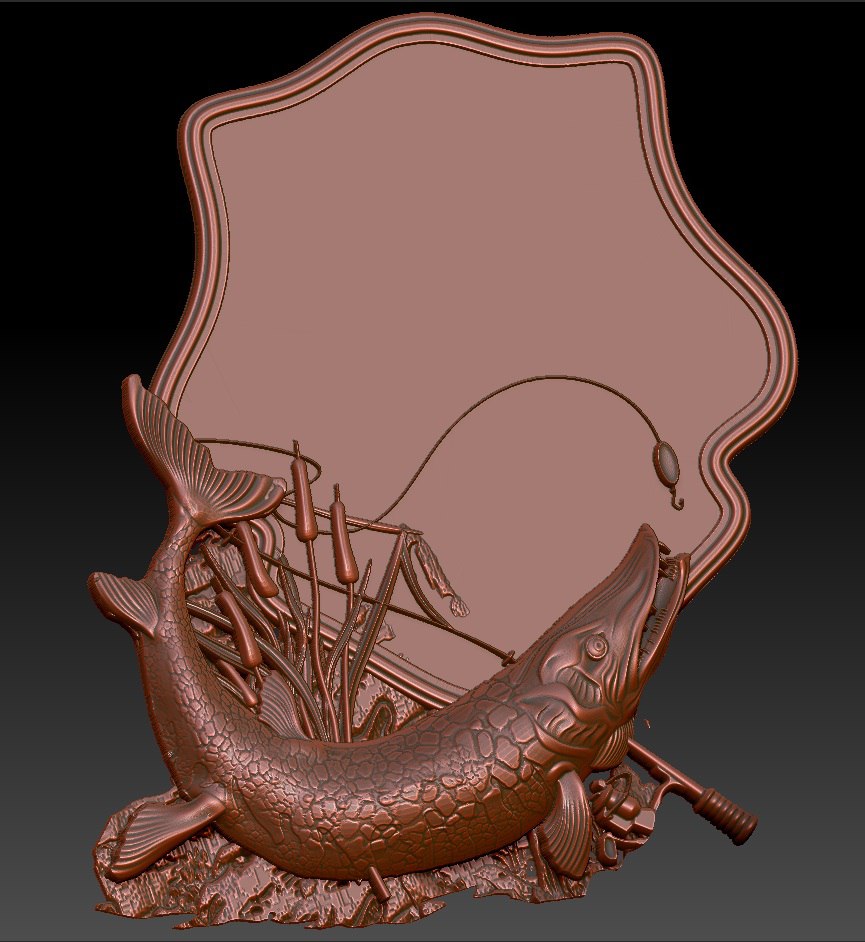 Free STL file fishing river fish cnc router art 🎣 ・3D printable object ...