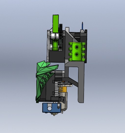 Free STL file titan extruder support with e3d v6 eva style hotend for ...