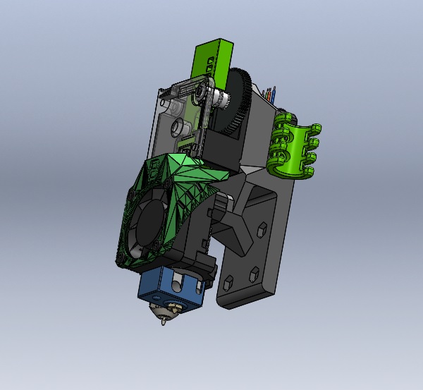 Free STL file titan extruder support with e3d v6 eva style hotend for ...
