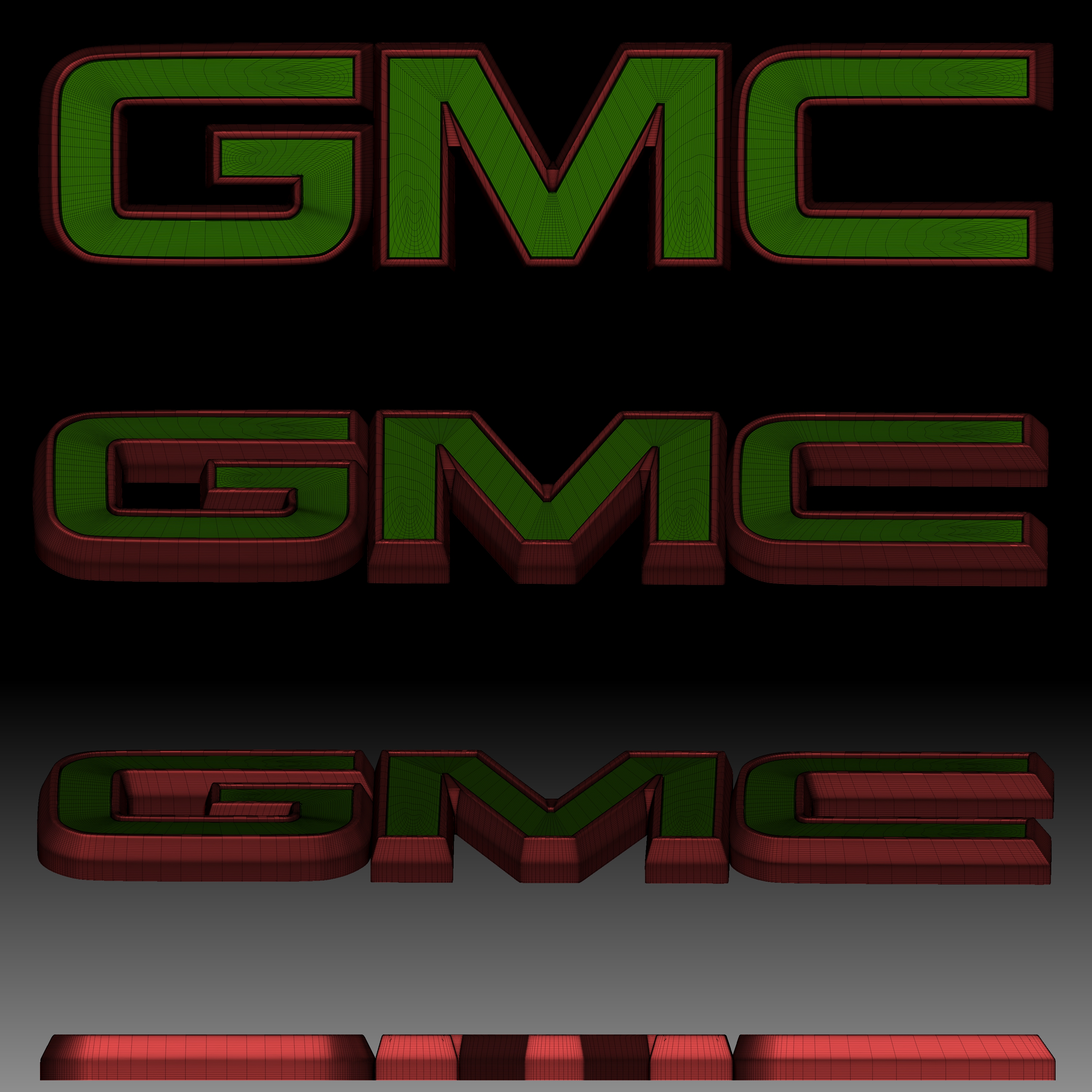 🚗 GMC logo General Motors car brand for 3D printer or CNC router・ 3D ...