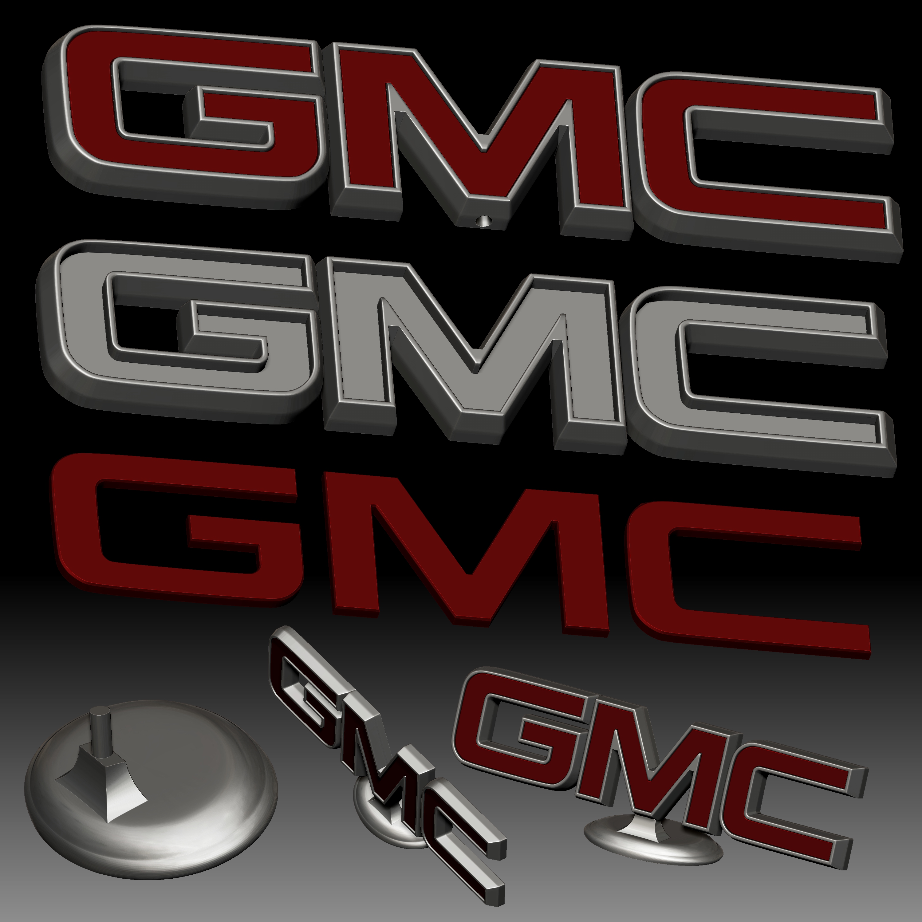 🚗 GMC logo General Motors car brand for 3D printer or CNC router・ 3D ...