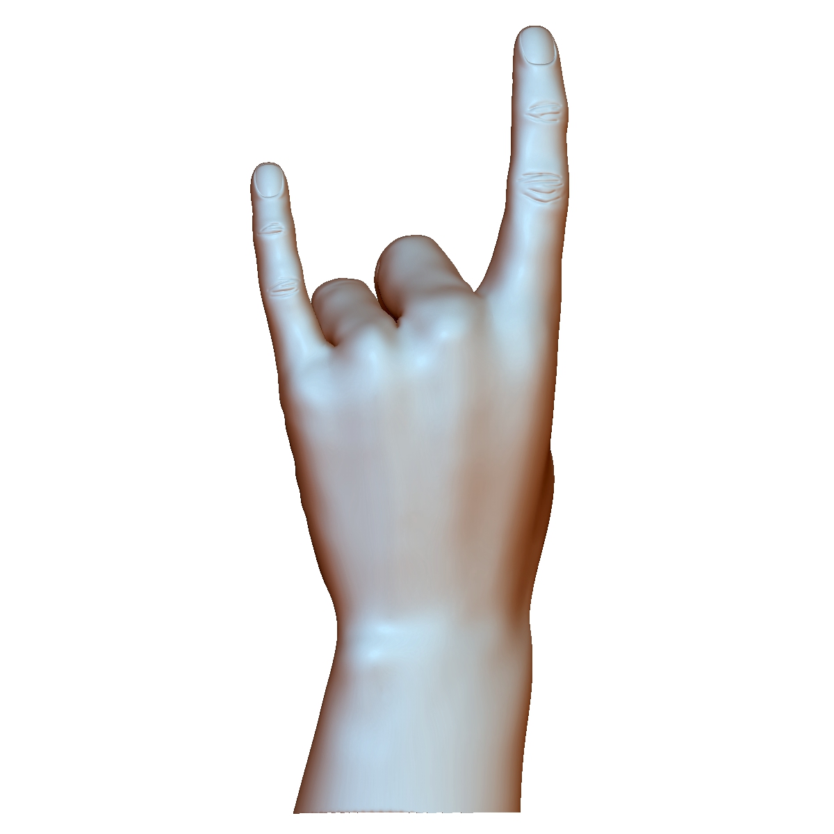 STL file Hard rock hand gesture male 🪨 (OBJ)・Model to download and 3D ...