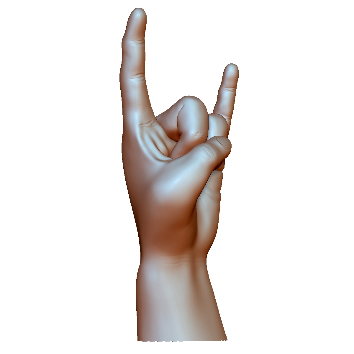 STL file Hard rock hand gesture male 🪨 (OBJ)・Model to download and 3D ...