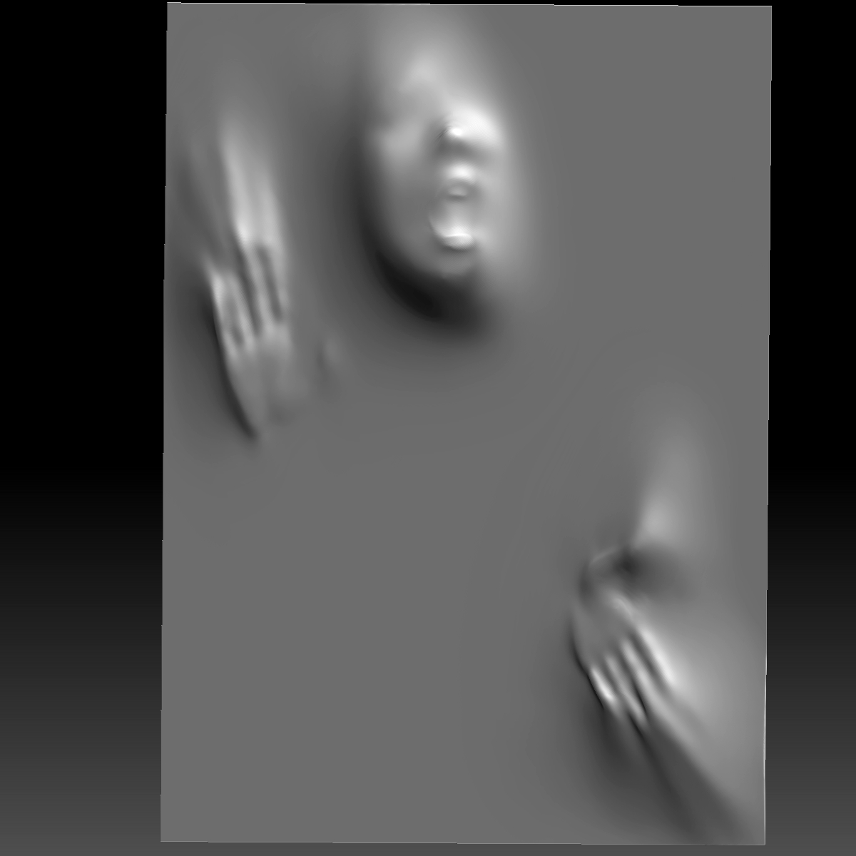3D file Girl screaming bas-relief STL file for CNC or 3D printing 👧・3D ...