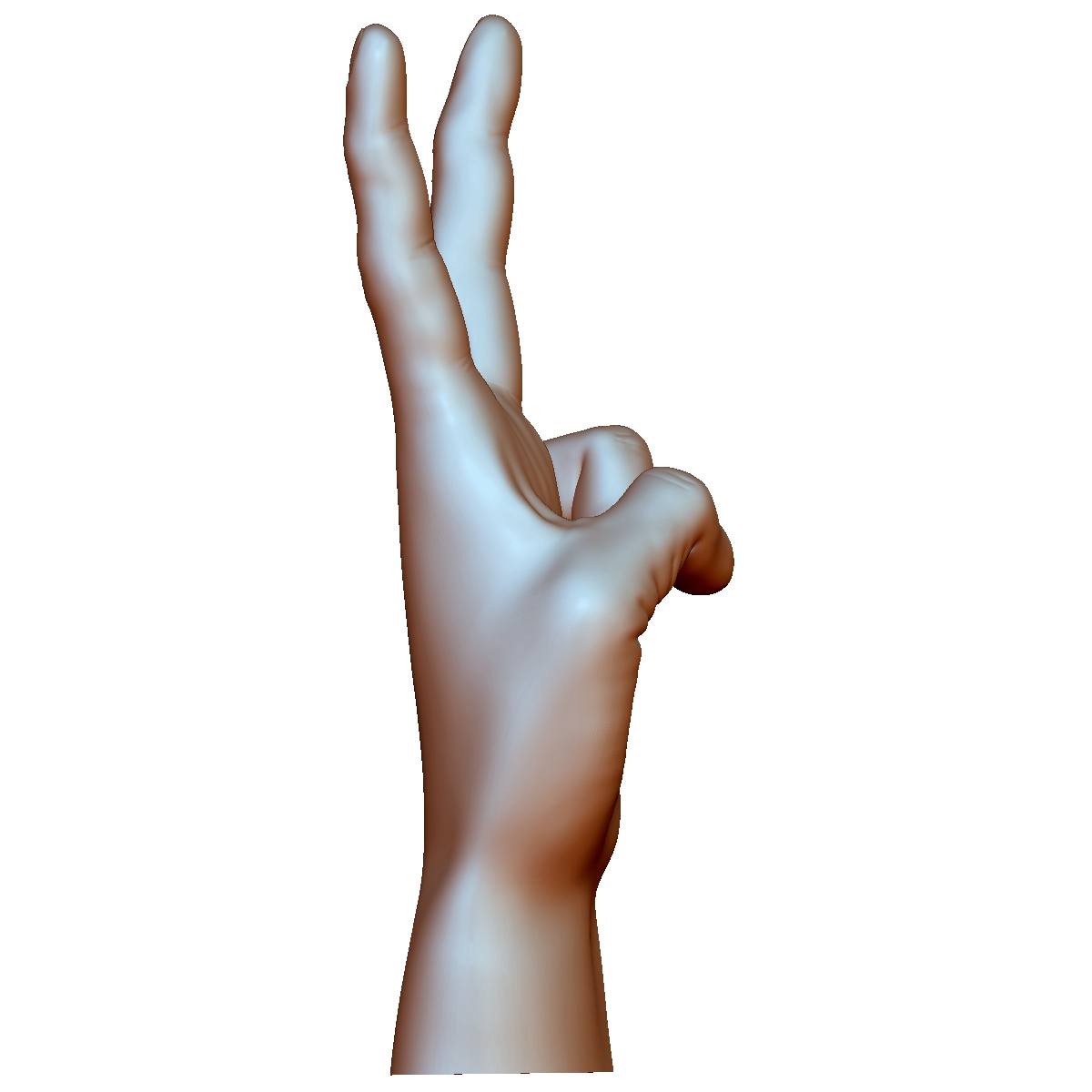 STL file Victory sign hand male ️ (OBJ)・3D print object to download・Cults