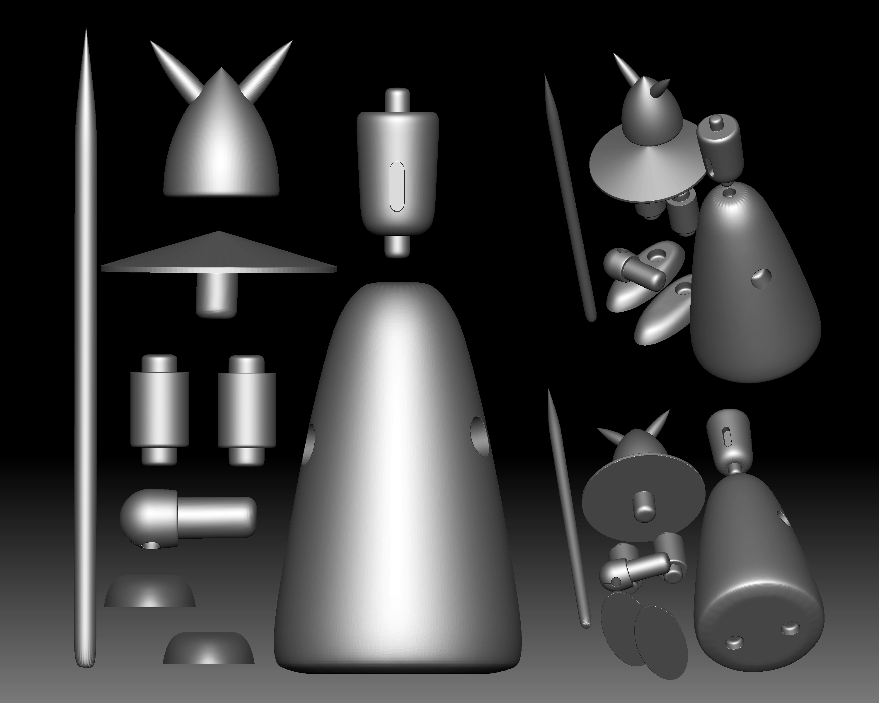 3D file Vikings Denmark Jacob Jensen printable models - solid and ...