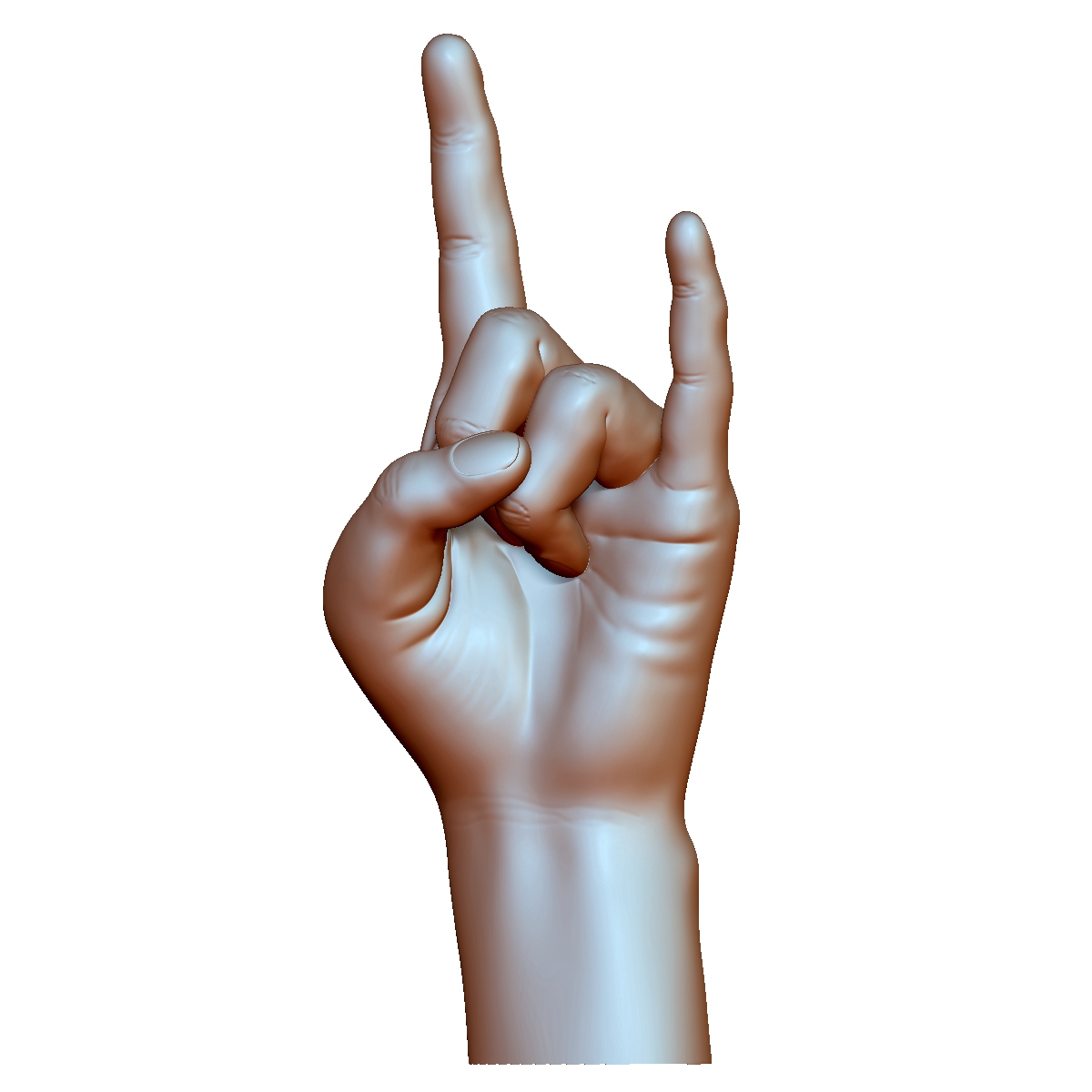STL file Hard rock hand gesture male 🪨 (OBJ)・Model to download and 3D ...