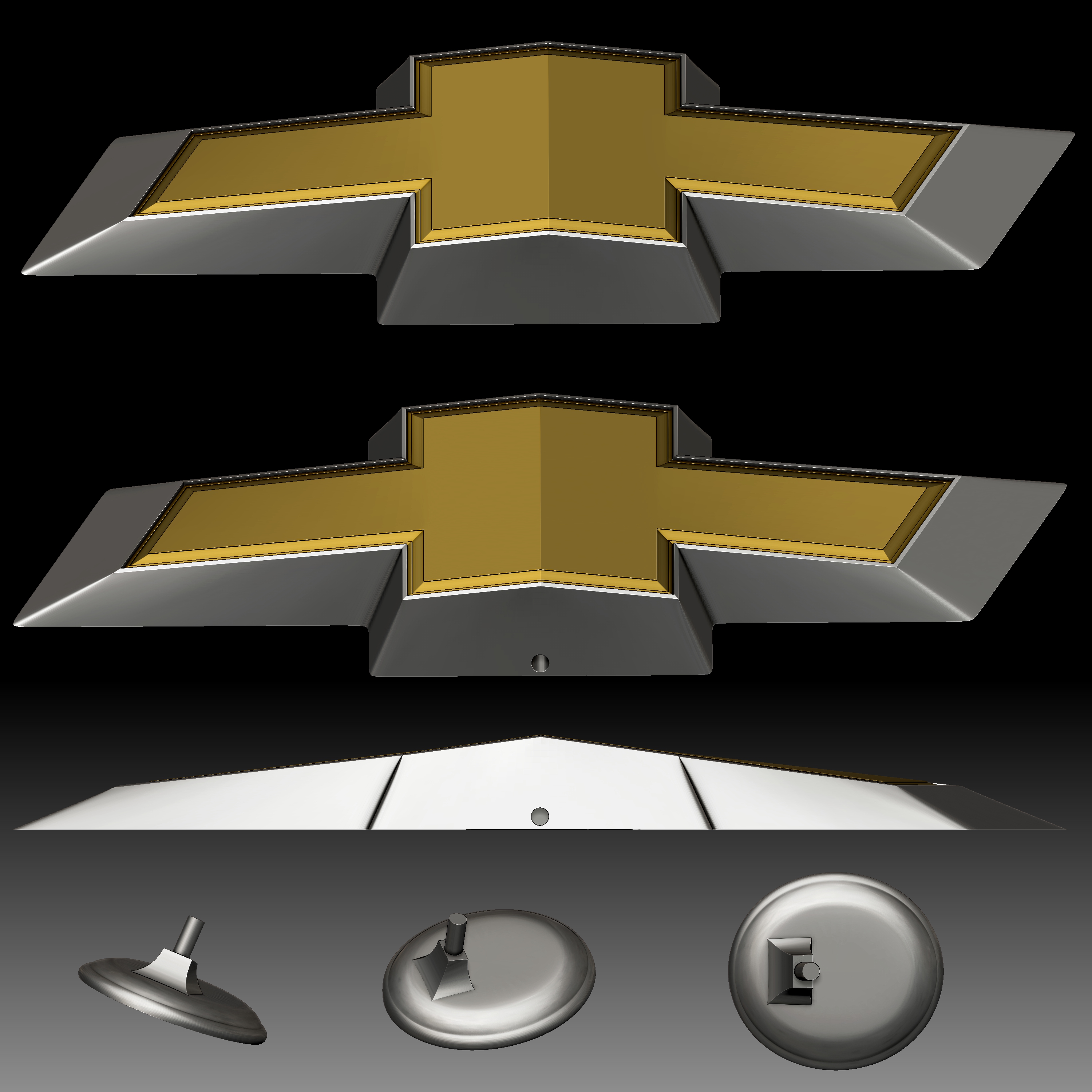 🚙 Chevrolet logo car brand for 3D printer or CNC router・ 3D File for ・Cults