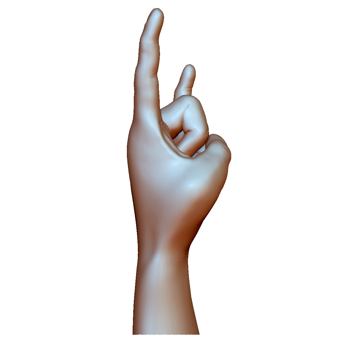 STL file Hard rock hand gesture male 🪨 (OBJ)・Model to download and 3D ...