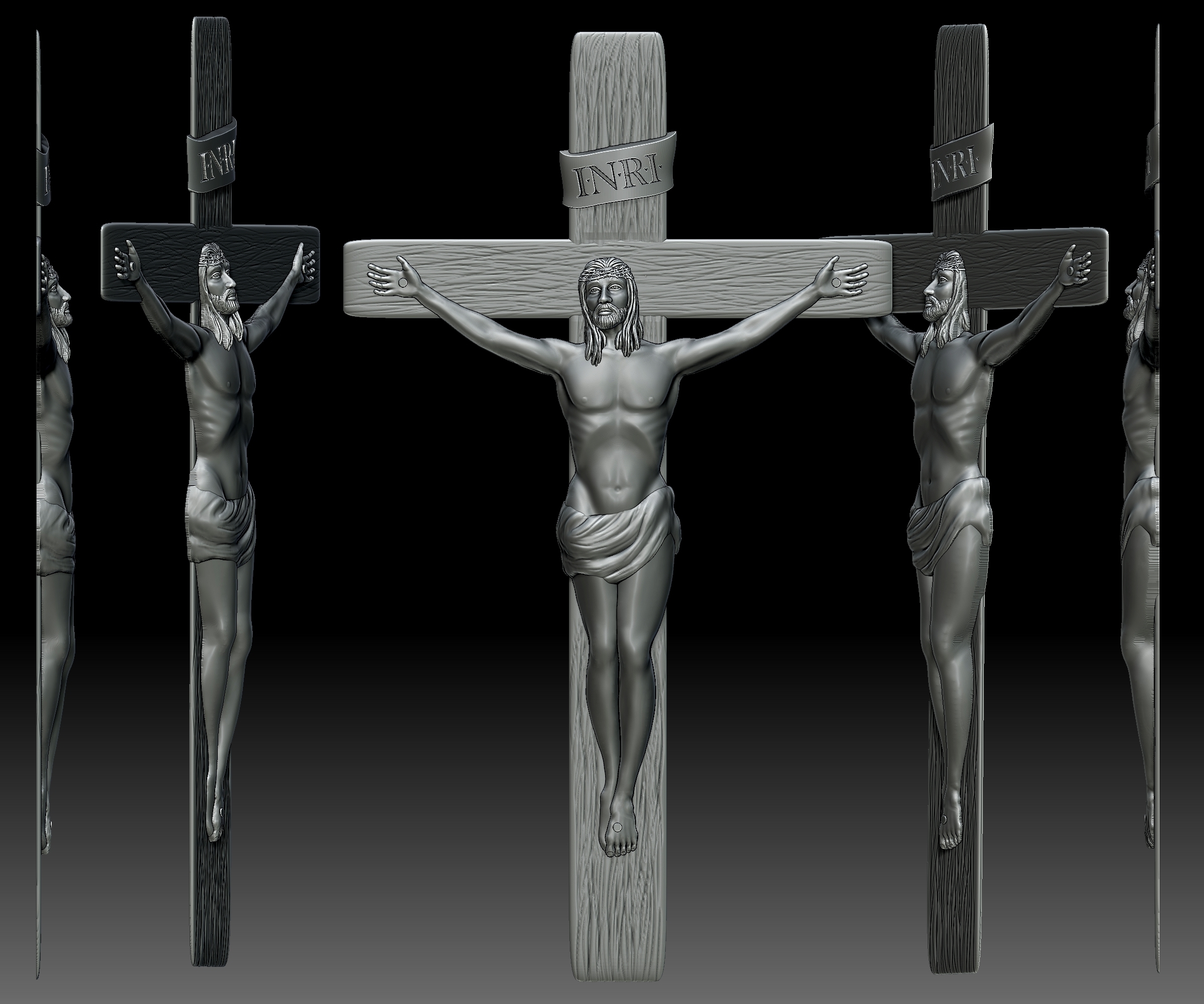 📁 Crucifix STL model - 3D relief file for CNC router - Jesus ...