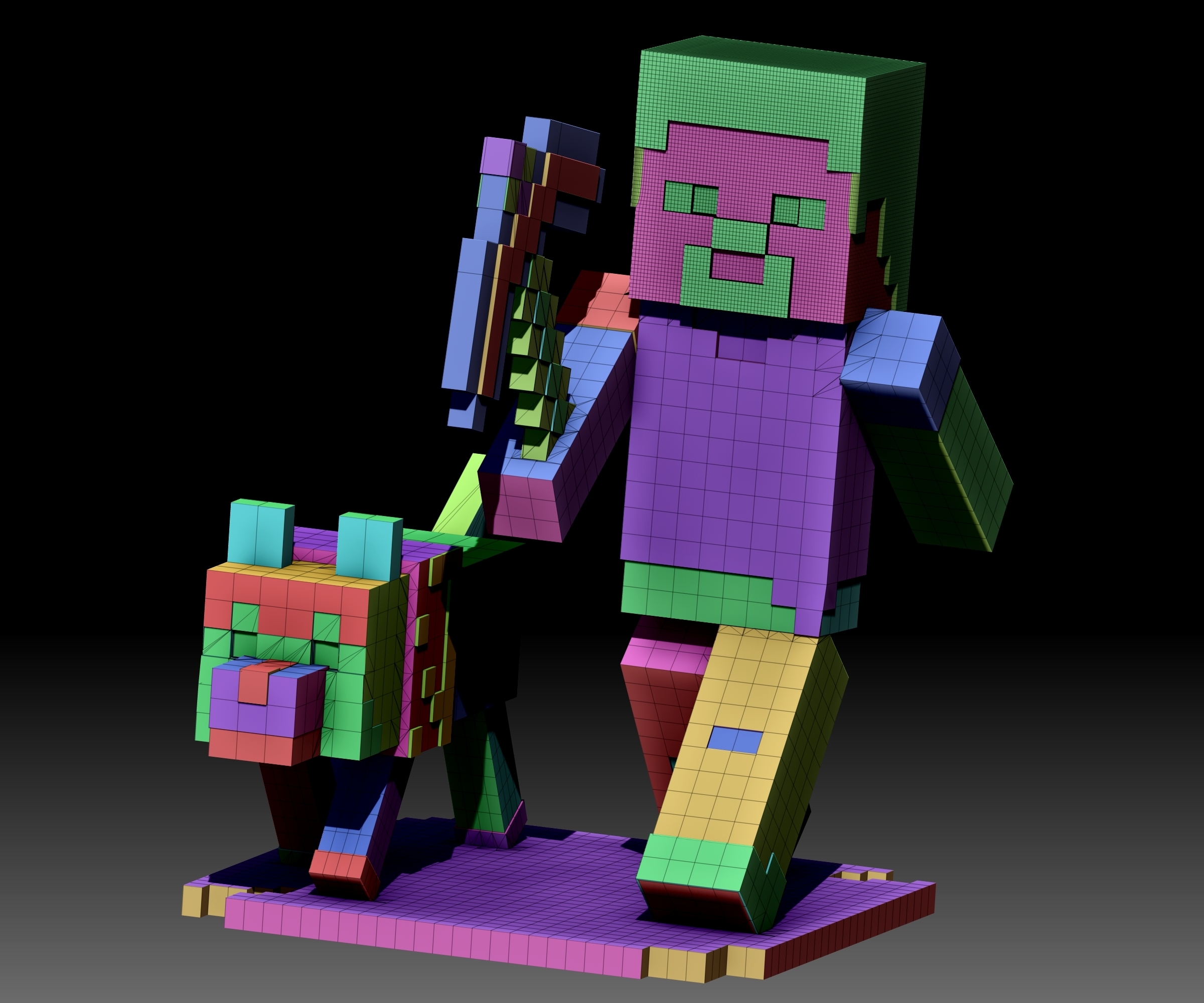 📁 MineCraft 3d model STL file printable・ STL File for ・Cults