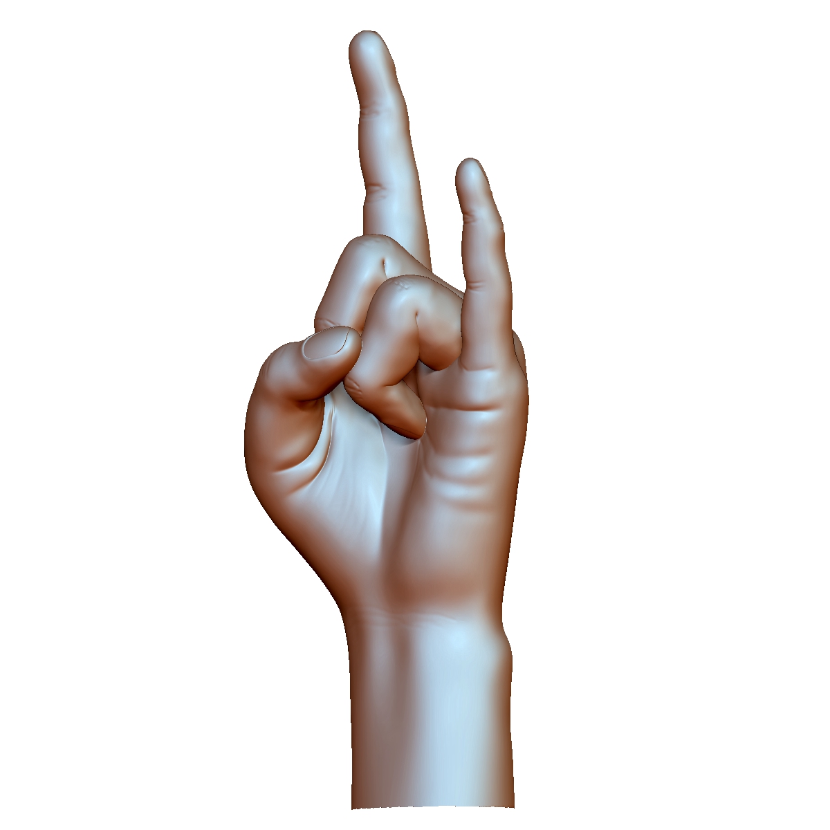 STL file Hard rock hand gesture male 🪨 (OBJ)・Model to download and 3D ...