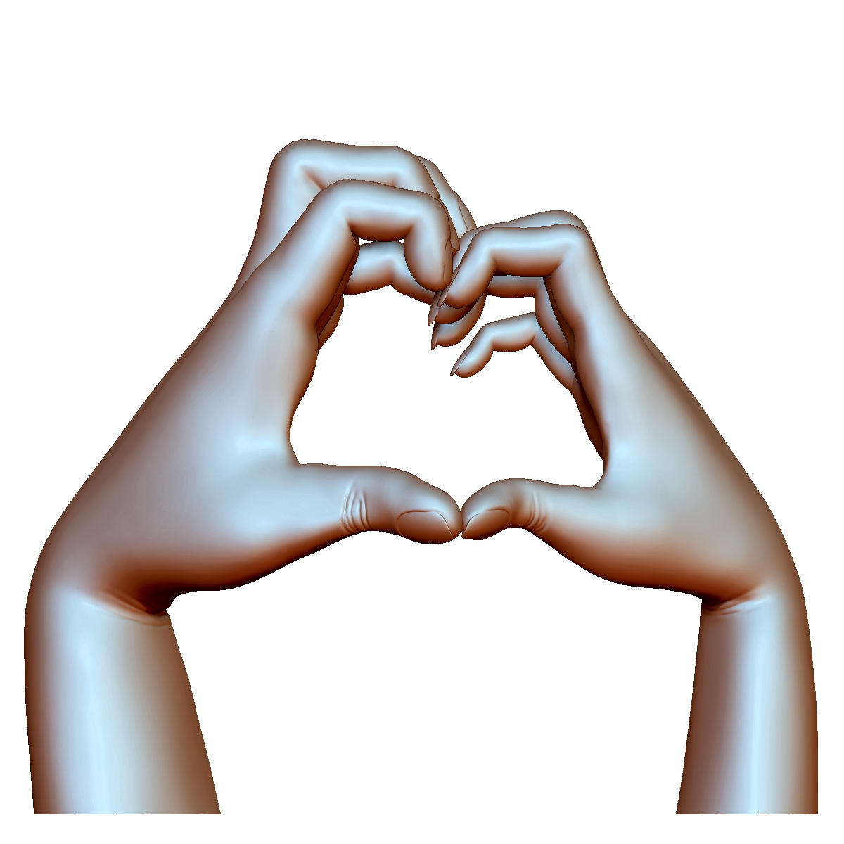 3D file Heart sign hands couple in love 💜 ・3D print model to download・Cults