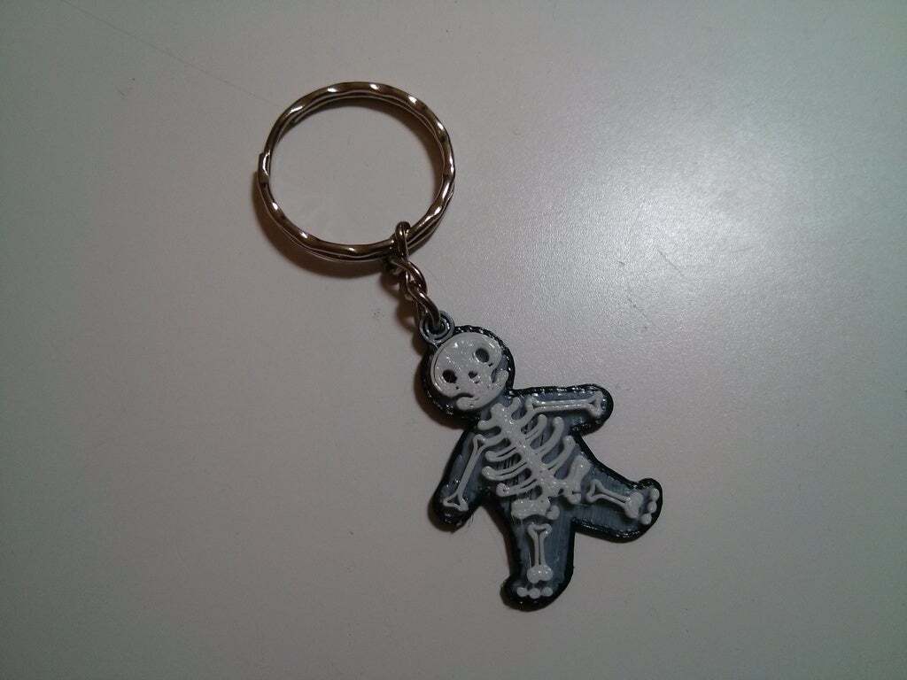 💀 Skeleton Keychain・Free STL File for ・Cults