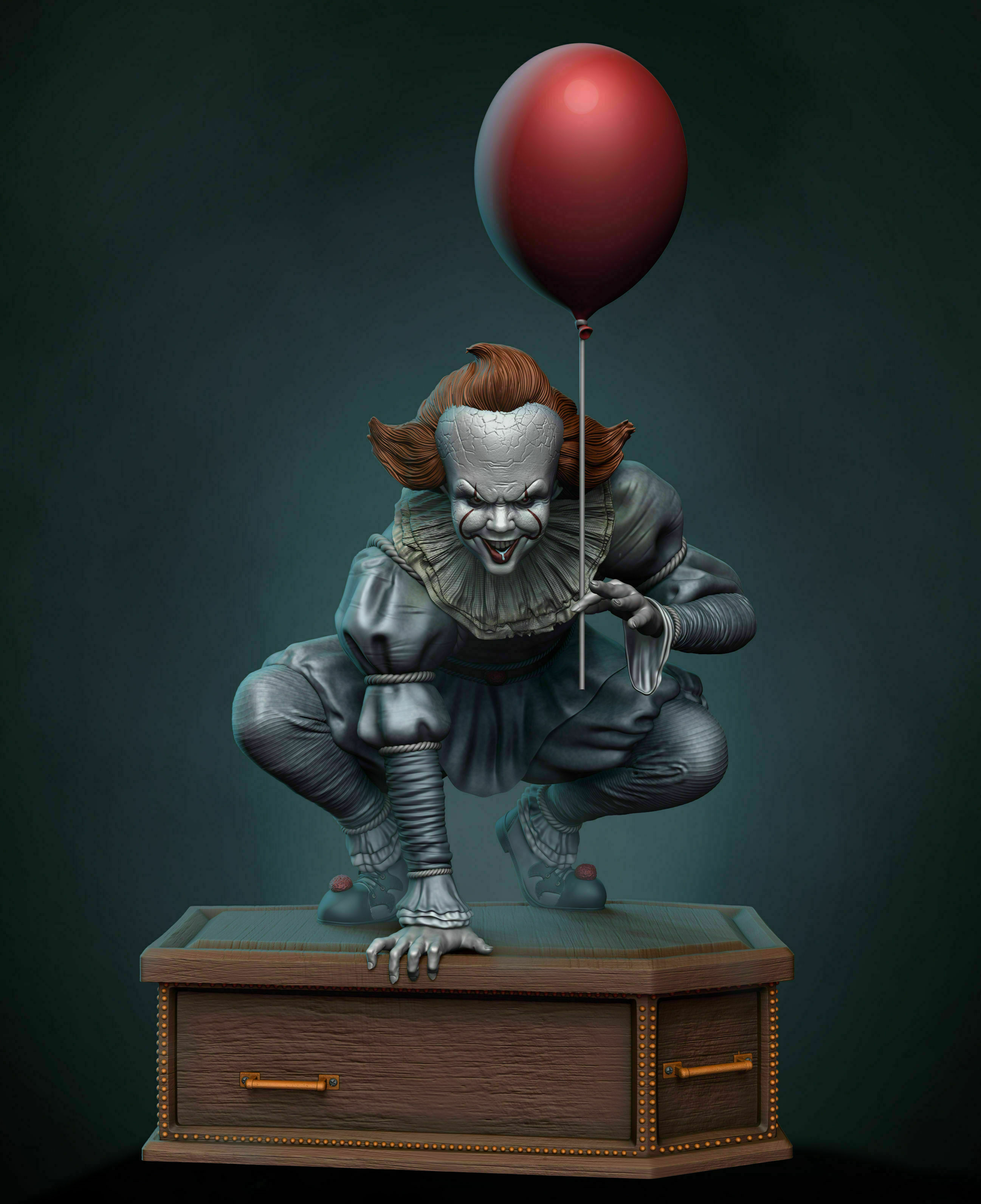 🗿 Pennywise statue 3D print model・ 3D File for ・Cults