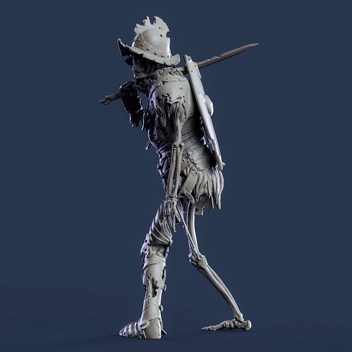 STL file Evil Skeleton Knight 💀・3D printable model to download・Cults