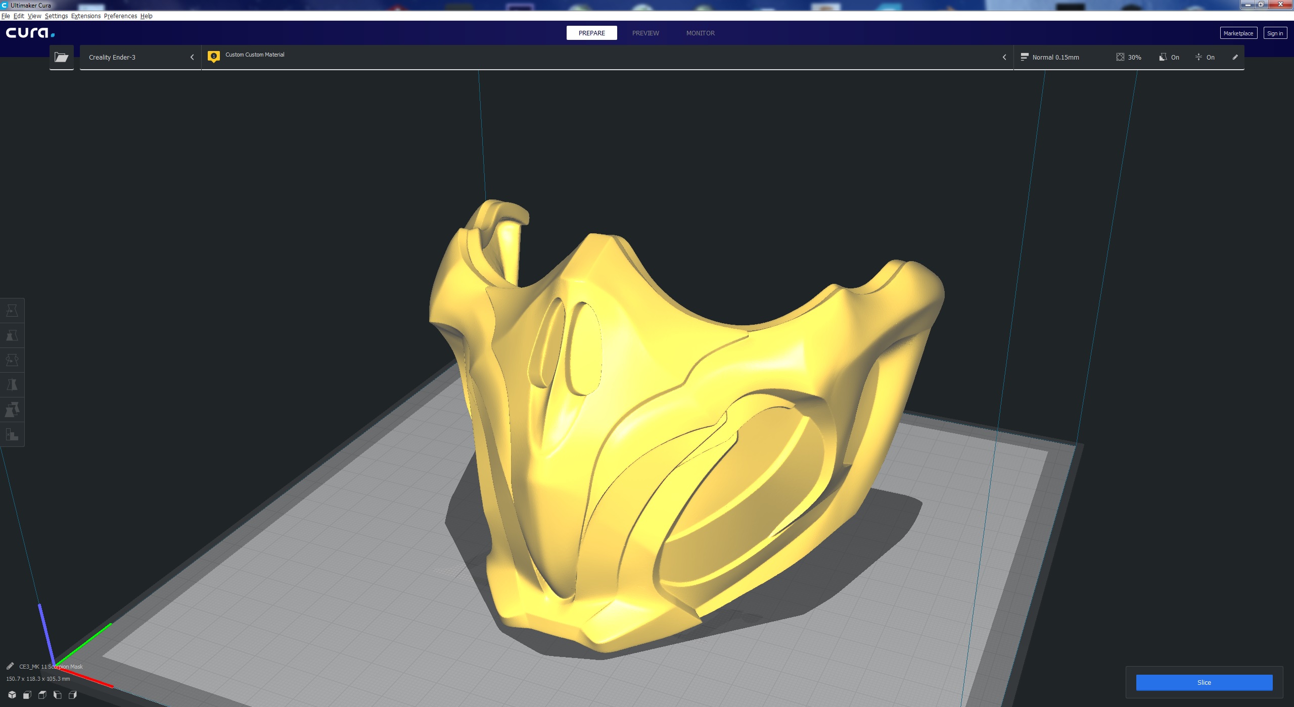 🦂 MK11 Real Scorpion Mask from Mortal Kombat 11・ STL File for ・Cults