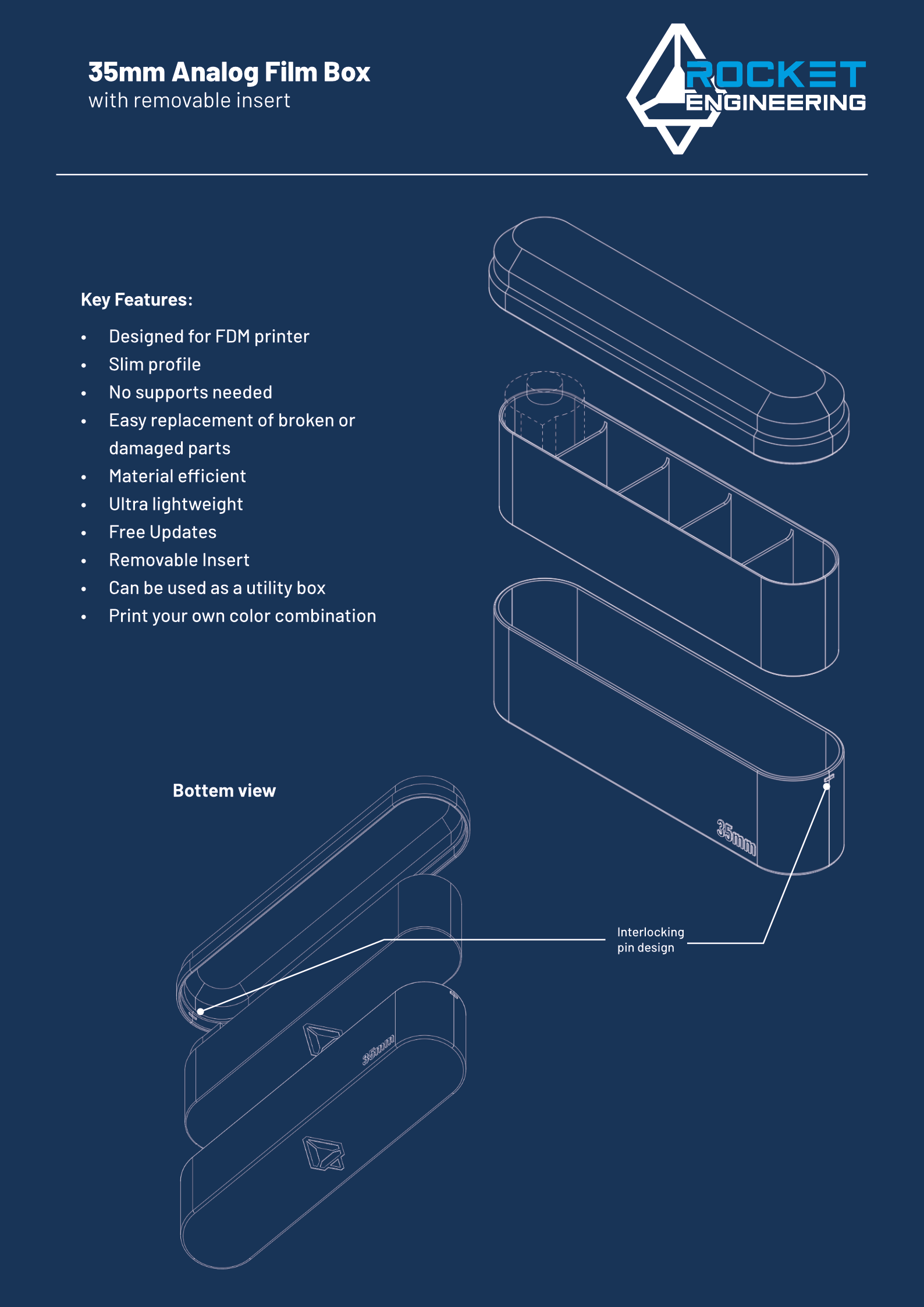 📽️ 35mm Analog Film Box・ STL File for ・Cults