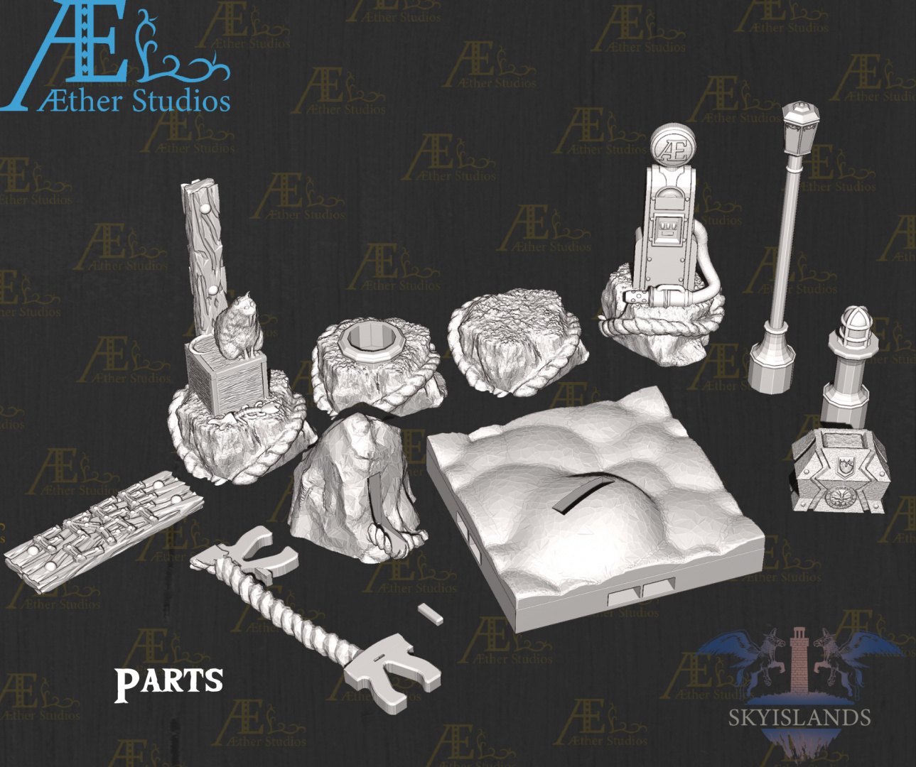 🪨 KS3SKY07 - Floating Rocks・Free 3D File for 3D printing・Cults