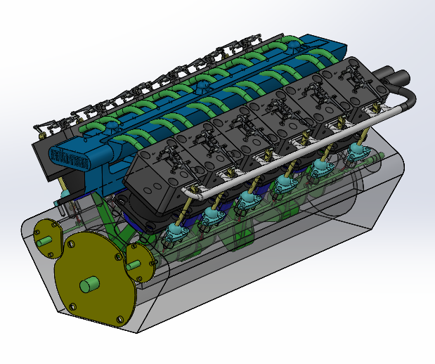 STL file V12 Engine 📱 ・Model to download and 3D print・Cults