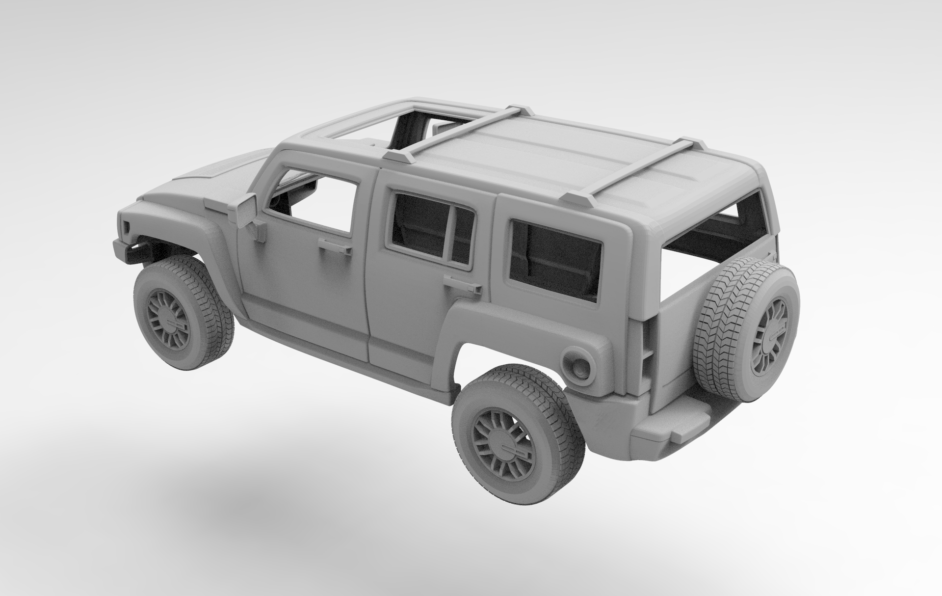 👽 Hummer H3 RC body 313mm wheelbase Axial 3d model・ STL File for ・Cults
