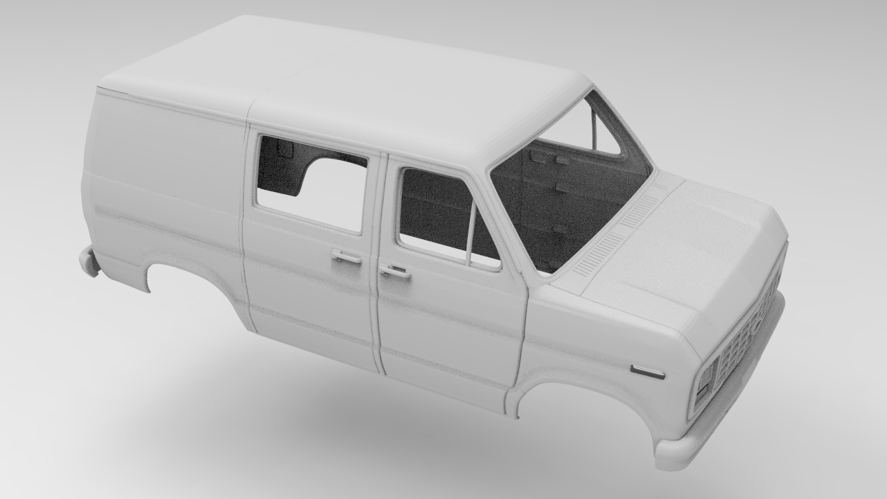 🚗 RC car 3d print body Ford Van 324mm wheelbase・ STL File for ・Cults