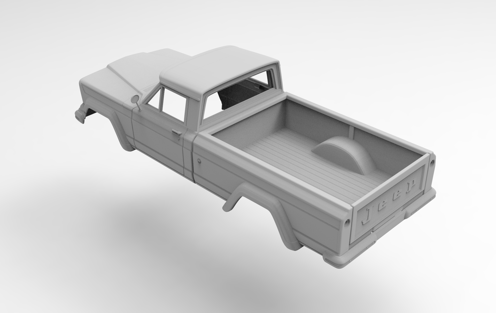 👴 STL files for 3d print RC body Old Jeep Gladiator / Comanche Axial ...