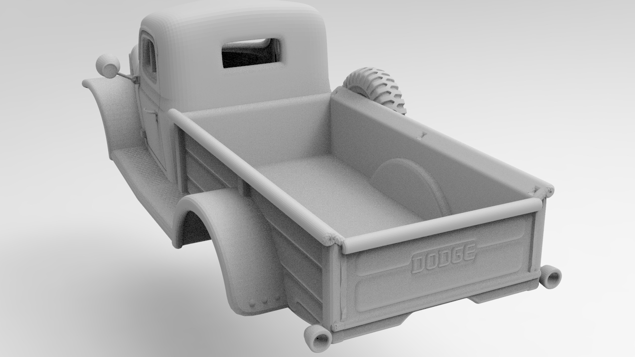 👽 Dodge Power Wagon SCX24 133.5mm・ STL File for 3D printing・Cults