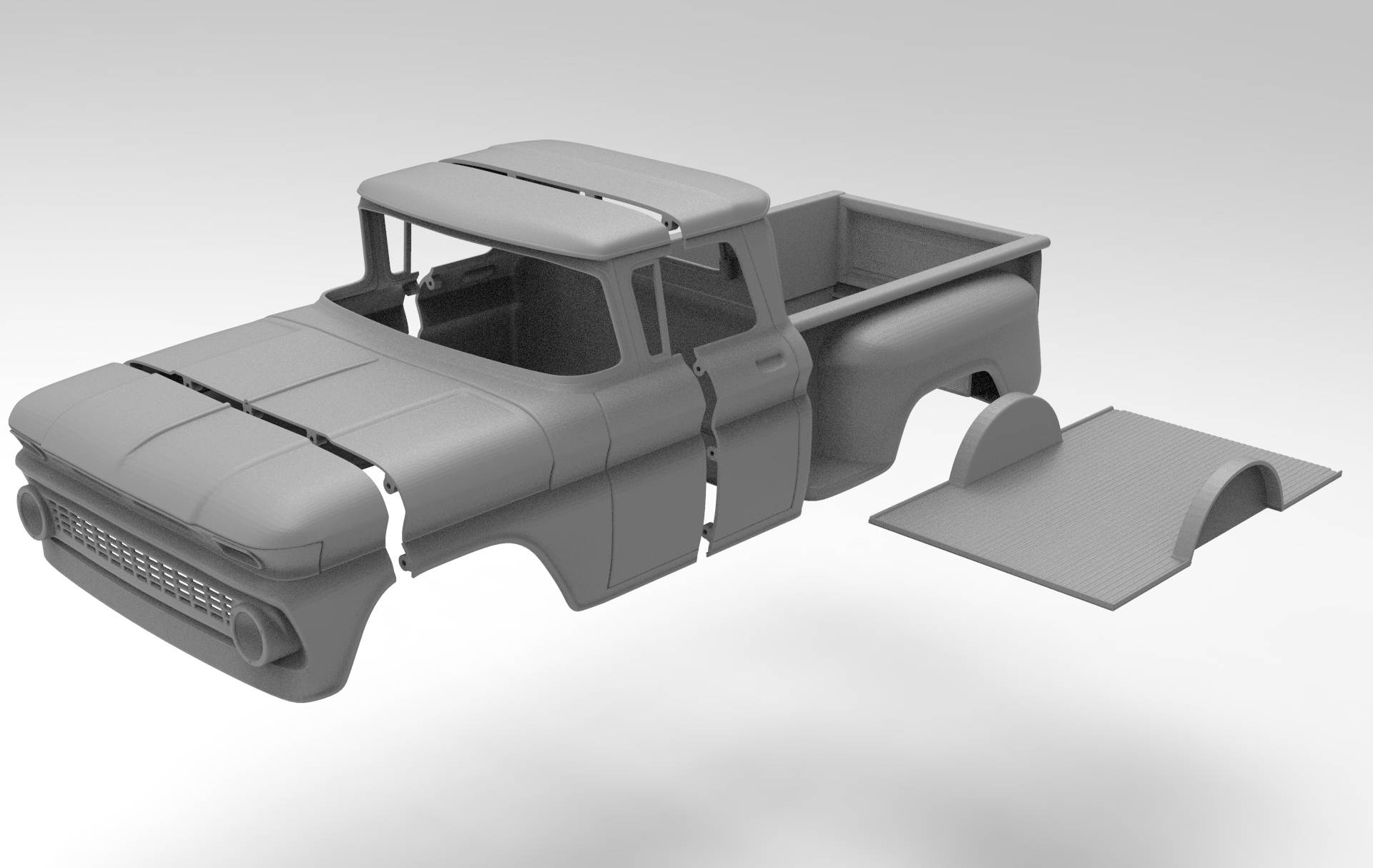 🚙 Chevrolet C10 STL model 313 mm wheelbase・ STL File for ・Cults