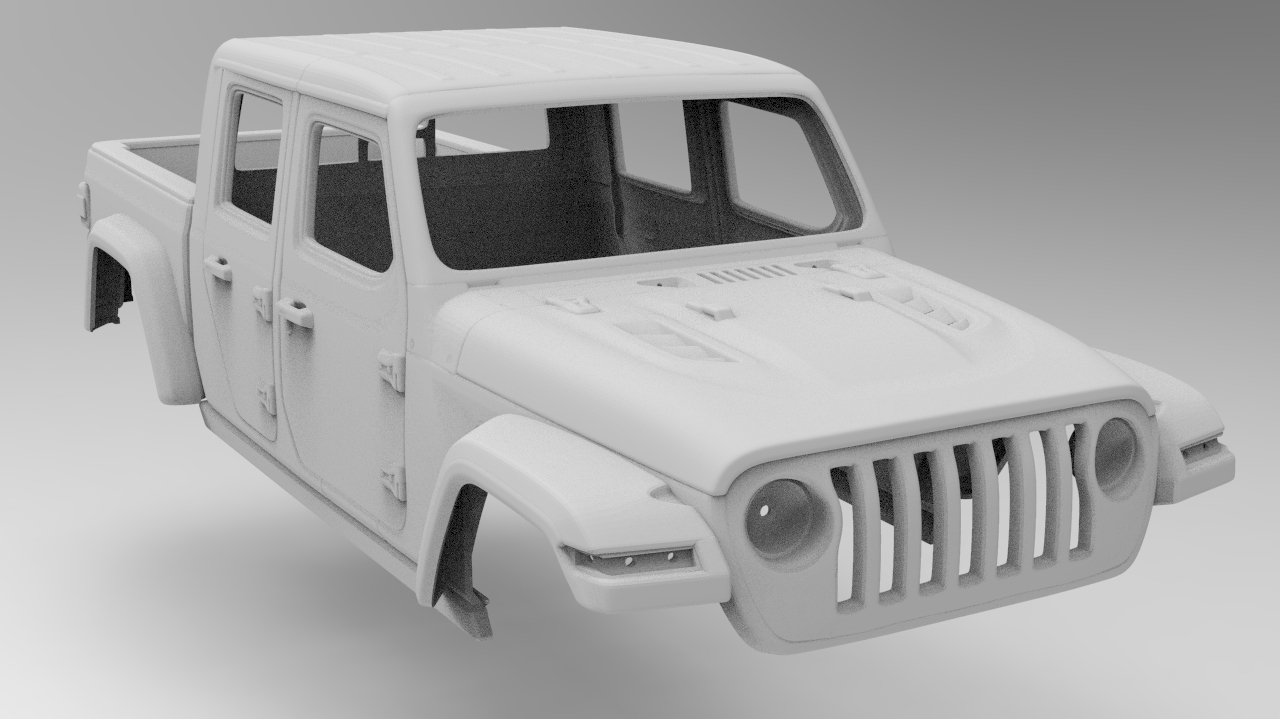 👽 Jeep Gladiator 3d model print Axial RC4WD・ STL File for ・Cults