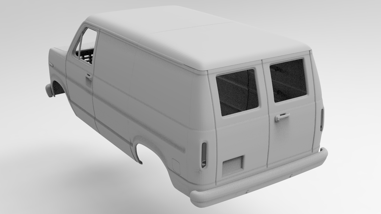 🚗 RC car 3d print body Ford Van 324mm wheelbase・ STL File for ・Cults
