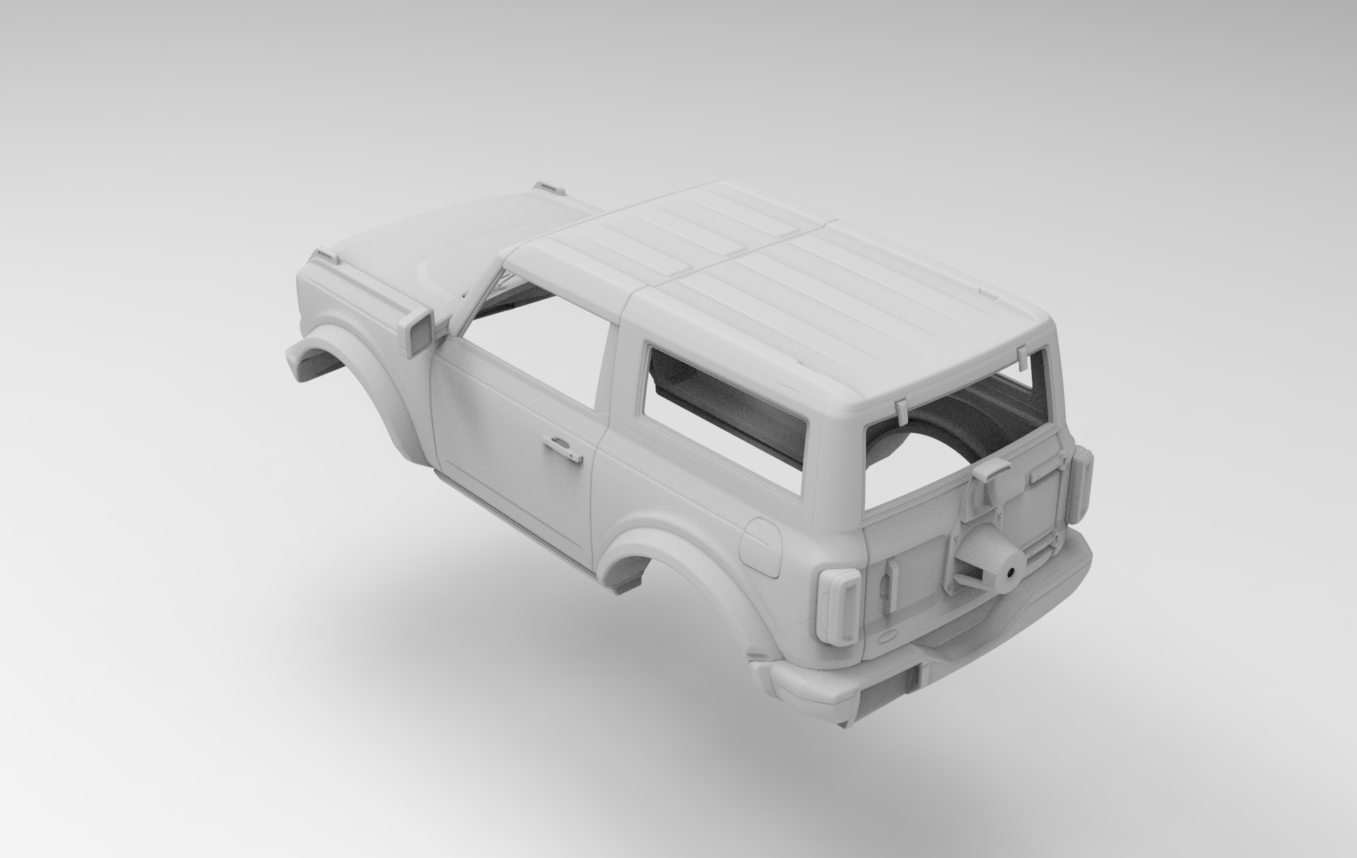 STL 文件 RC car body Ford Bronco 2021 for 324mm wheelbase TRX4 🚗 ・可下载 3D ...