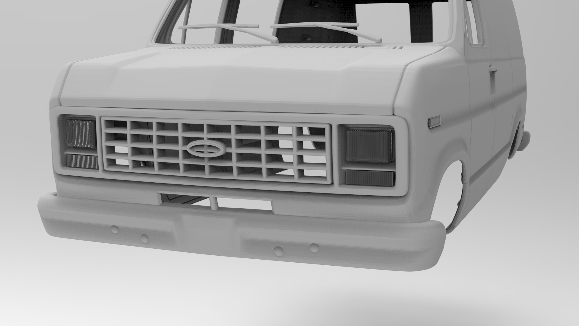 🚗 RC Car Ford Van 1983 313mm wheelbase・ STL File for 3D printing・Cults