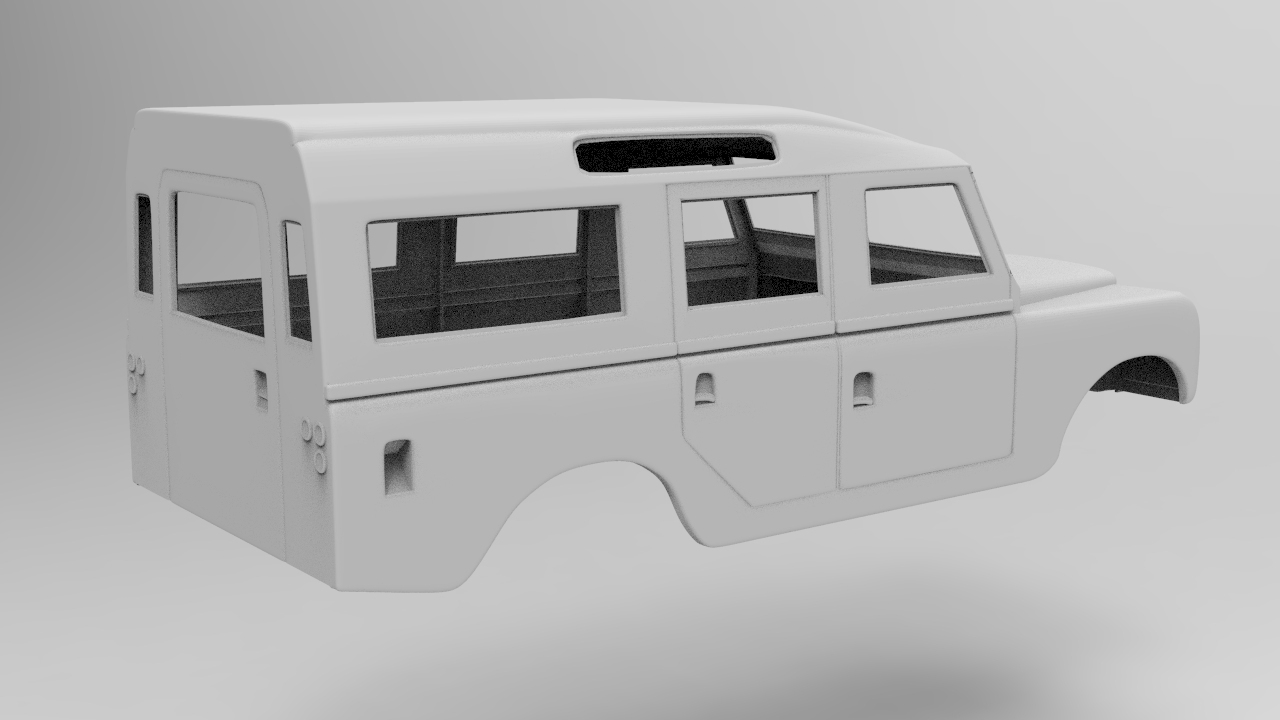 STL file Land Rover old 3d model 334mm wheelbase Axial, RC body 👴・3D ...