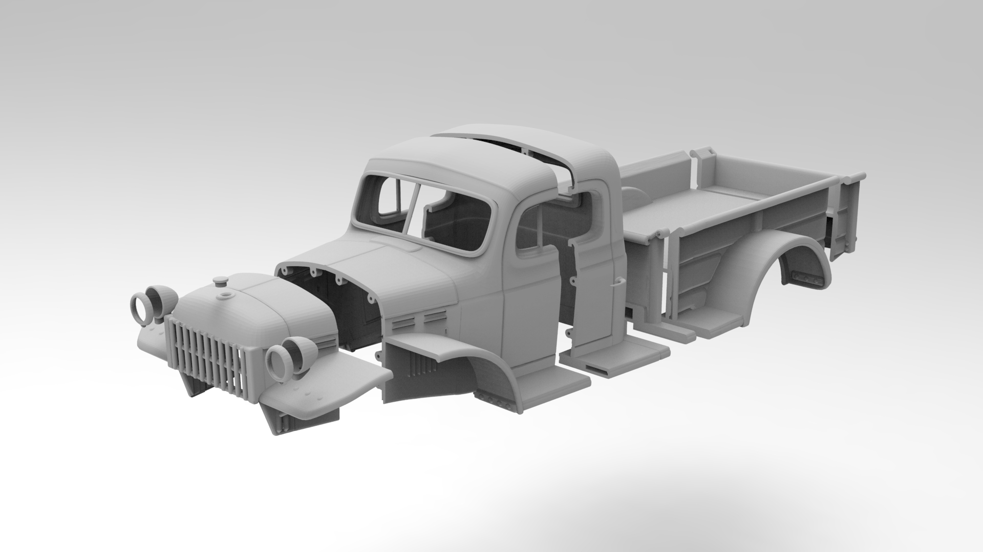 🚗 RC car body STL files Dodge Power Wagon 313mm wheelbase・ STL File for ...