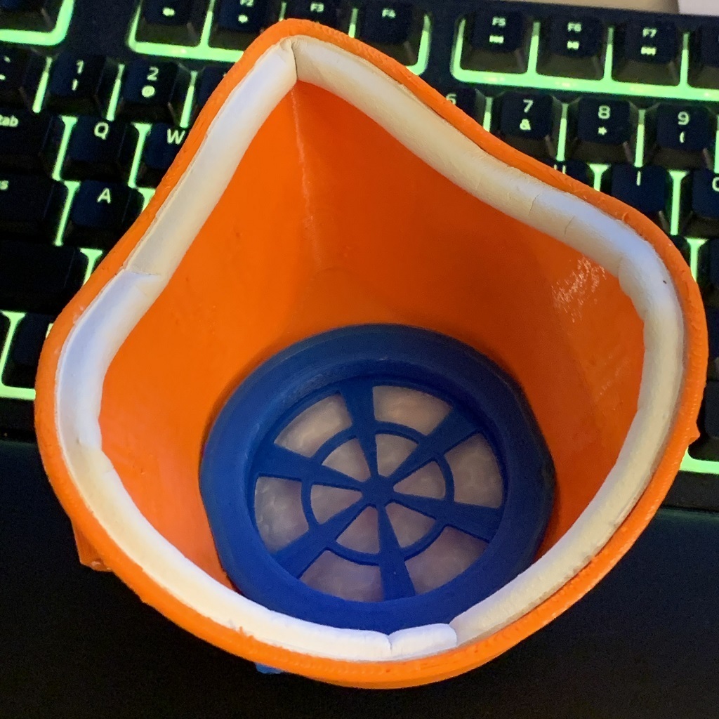 3D printed COVID-19 MASK • made with Tevo Tornado with E3d Hemera ...