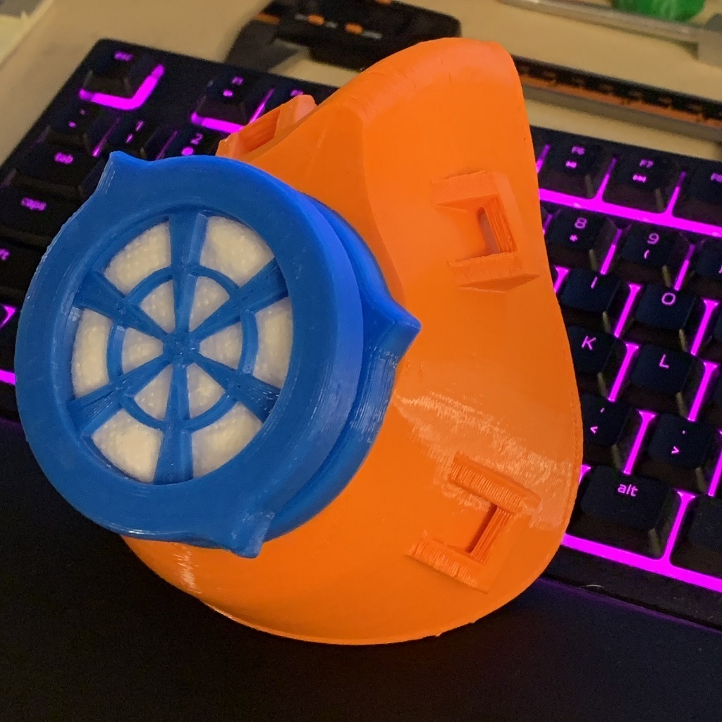 3D printed COVID-19 MASK • made with Tevo Tornado with E3d Hemera ...