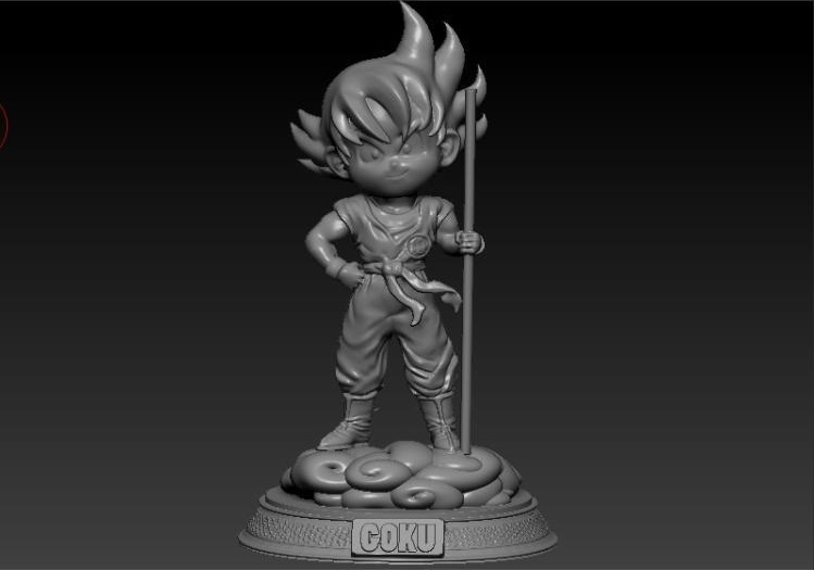 3D file GOKU CHIBI 👾 ・3D printing model to download・Cults