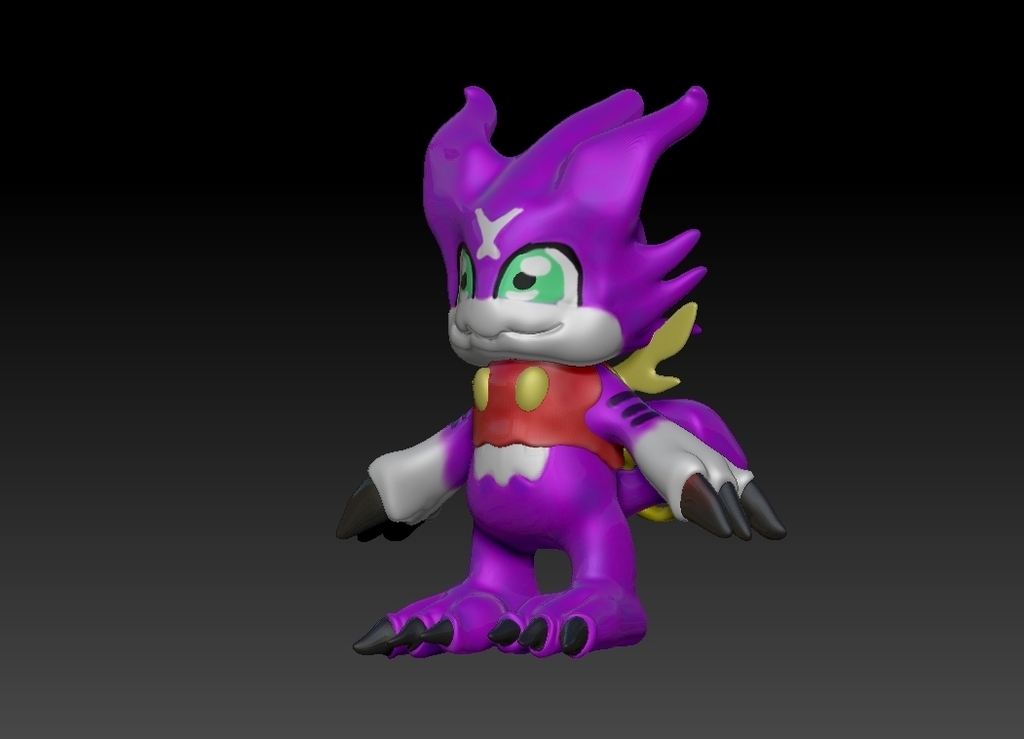 Free 3D file Gumdramon Digimon Anime Style Toy 🐉 ・Object to download ...