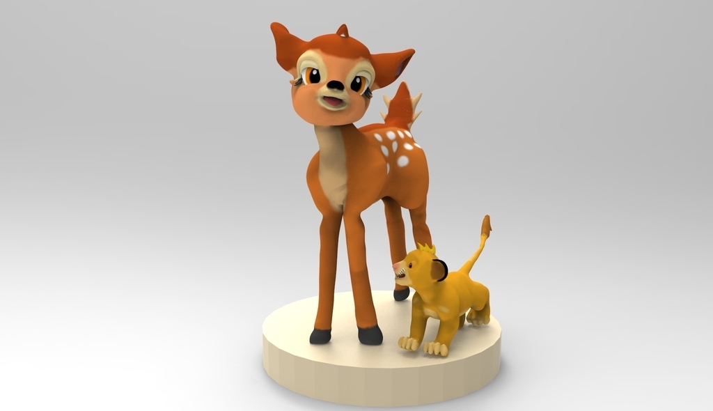 Free 3D file Bambi and Simba 🎲 ・3D printing design to download・Cults