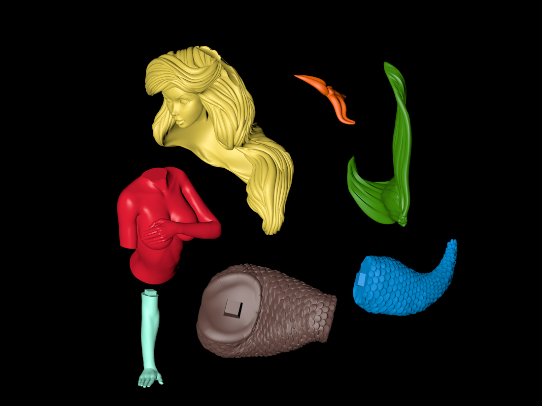 🧜‍♀️ Little mermaid・ 3D File for ・Cults