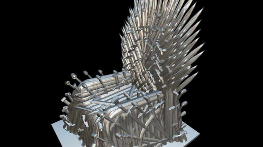 👽 Iron throne・ STL File for ・Cults