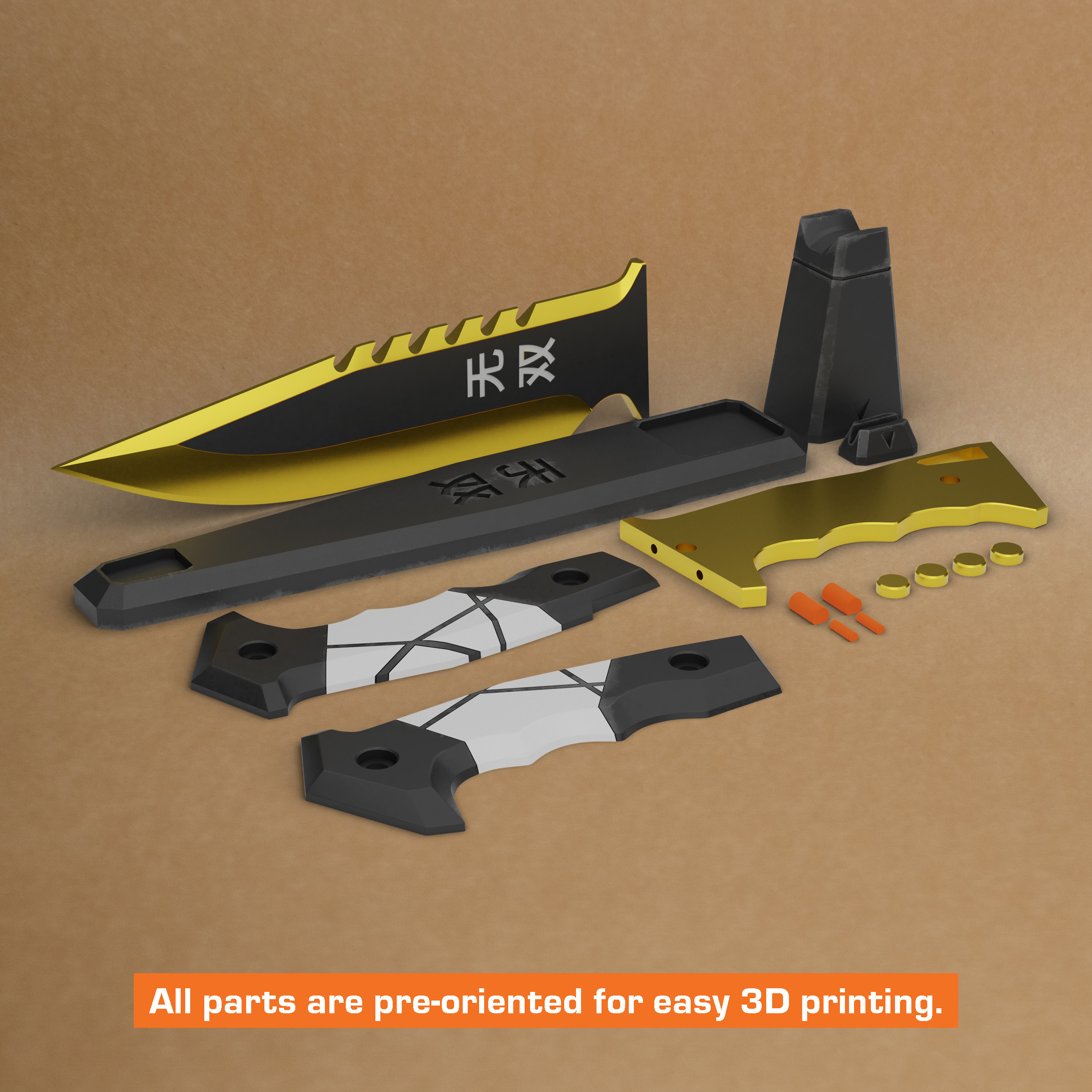 🔪 Valorant Tactical Knife 3D Model - Replica Prop for Cosplay - 3d ...